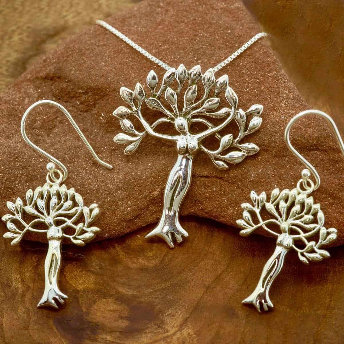 Tree Goddess Jewellery Set - Royal Mile Silver