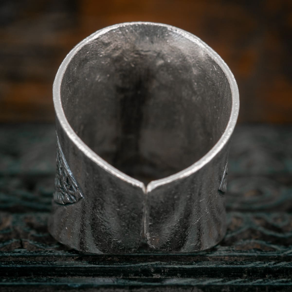 Handmade Tribal Patterned Ring - Royal Mile Silver