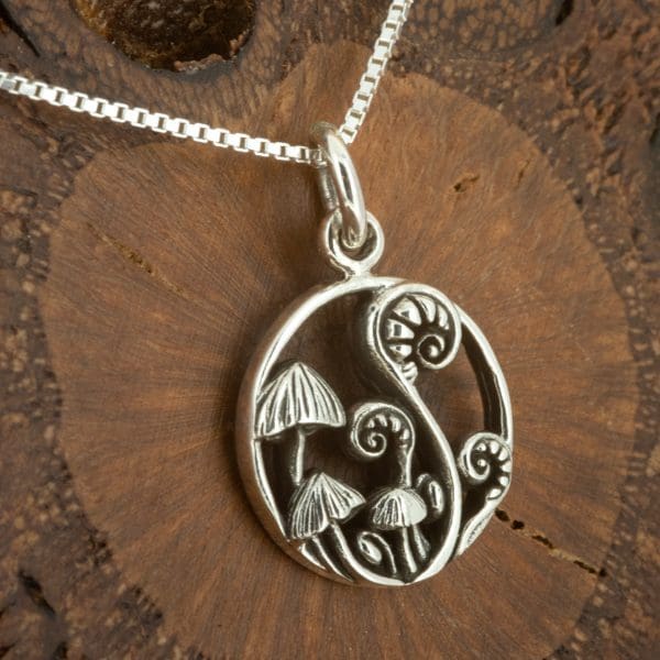Sterling Silver Mushroom Pendant - Royal Mile Silver