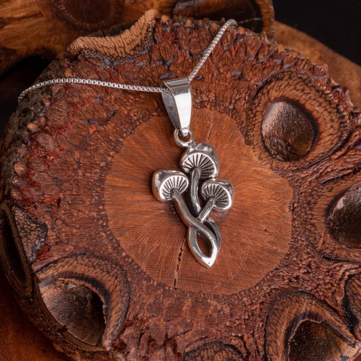 Sterling Silver Mushroom Pendant - Royal Mile Silver