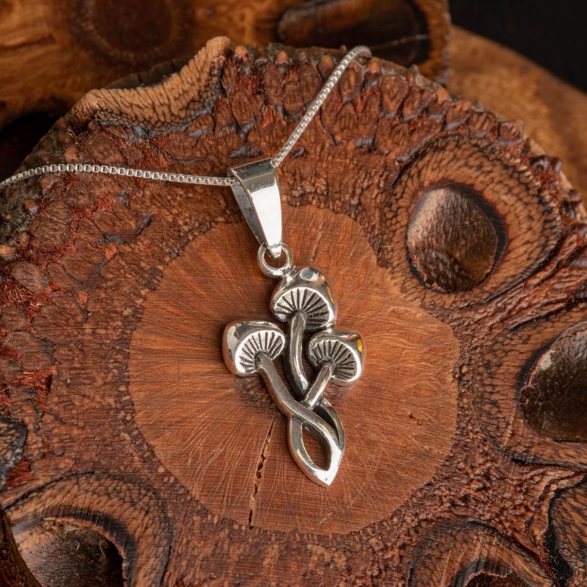 Sterling Silver Mushroom Pendant - Royal Mile Silver